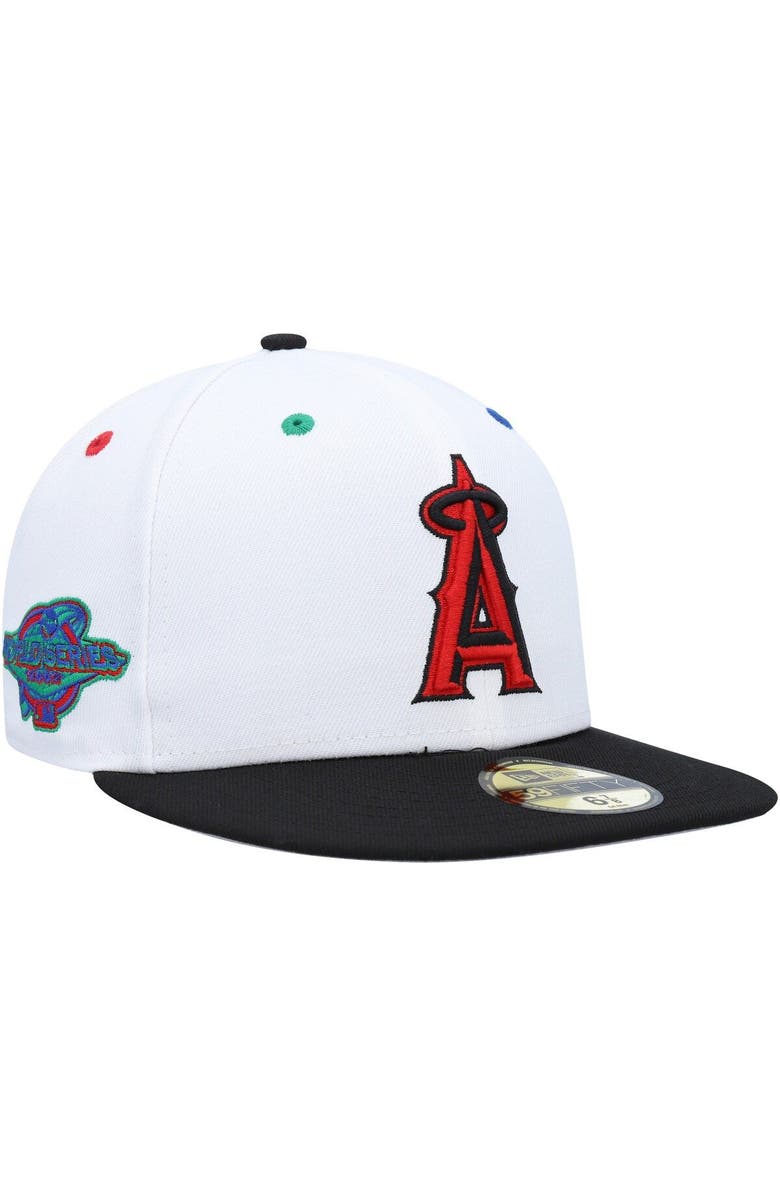 New Era Men's New Era White/Black Los Angeles Angels 2002 World Series ...