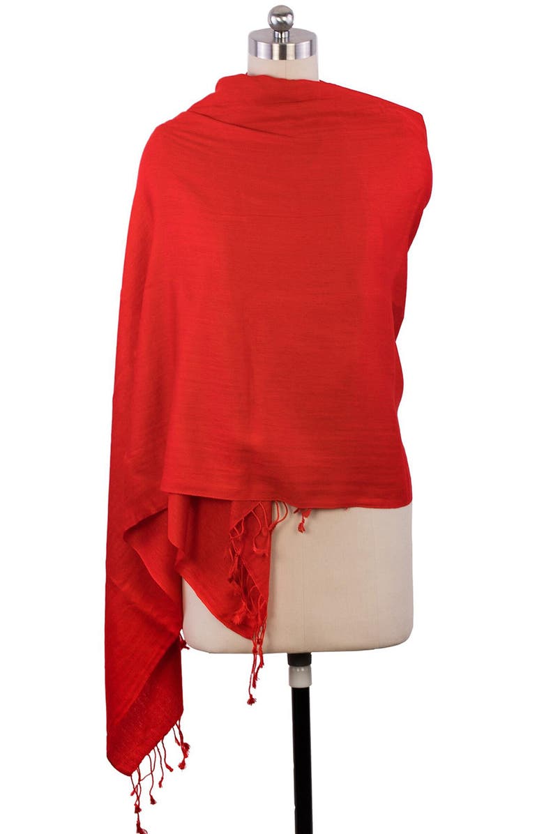 SAACHI Cashmere Silk Twisted Fringe Scarf | Nordstromrack