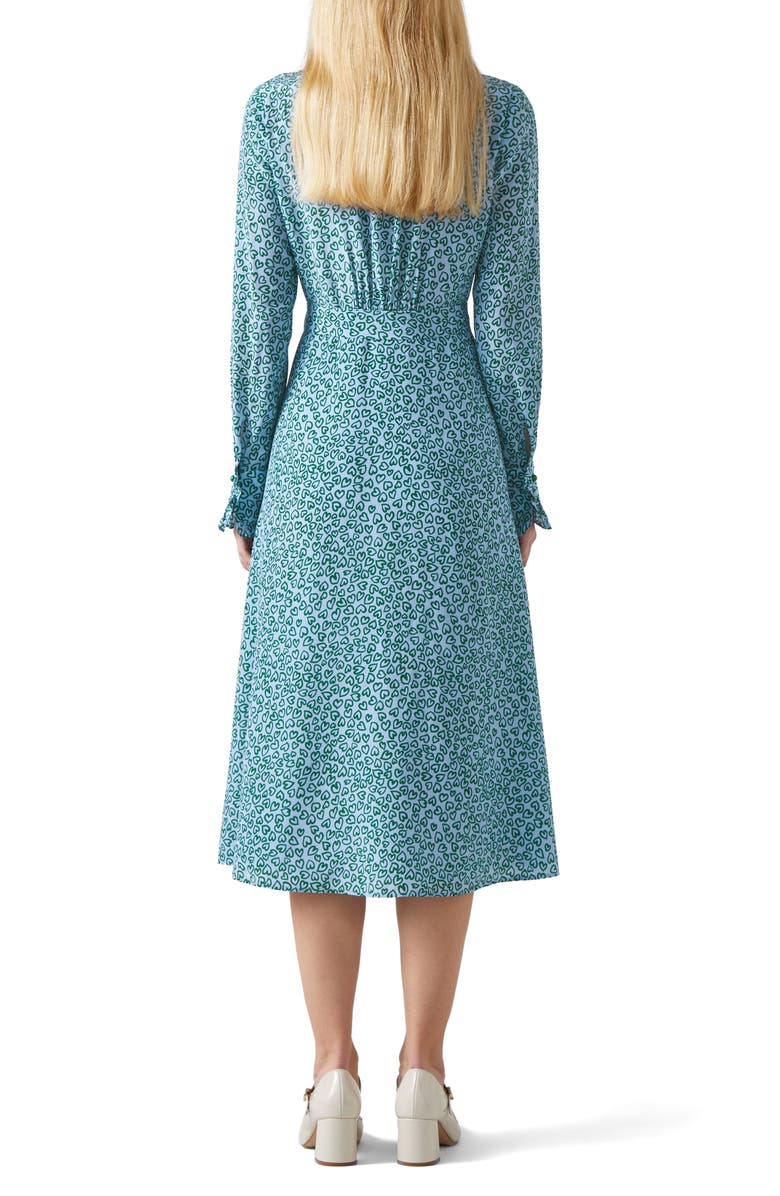 LK Bennett Soni Long Sleeve Heart Shirtdress | Nordstromrack