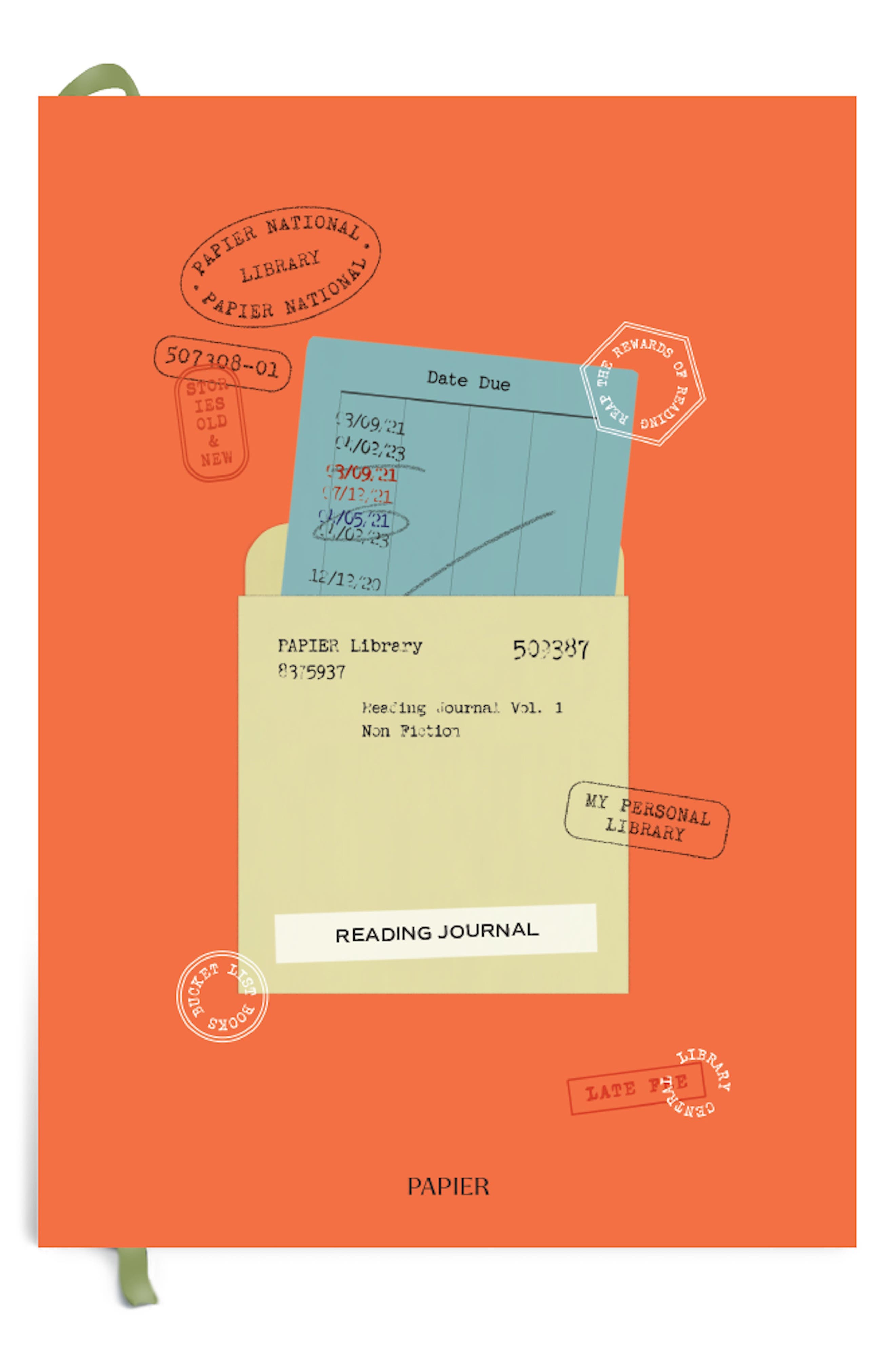 Papier Library Card Reading Journal | Nordstrom