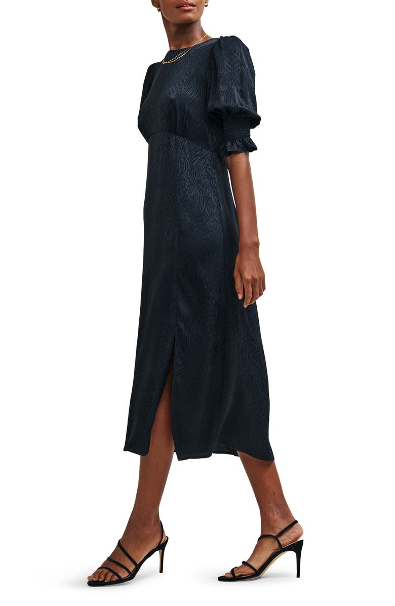 Nobody's Child Luna Puff Sleeve Satin Midi Dress | Nordstromrack