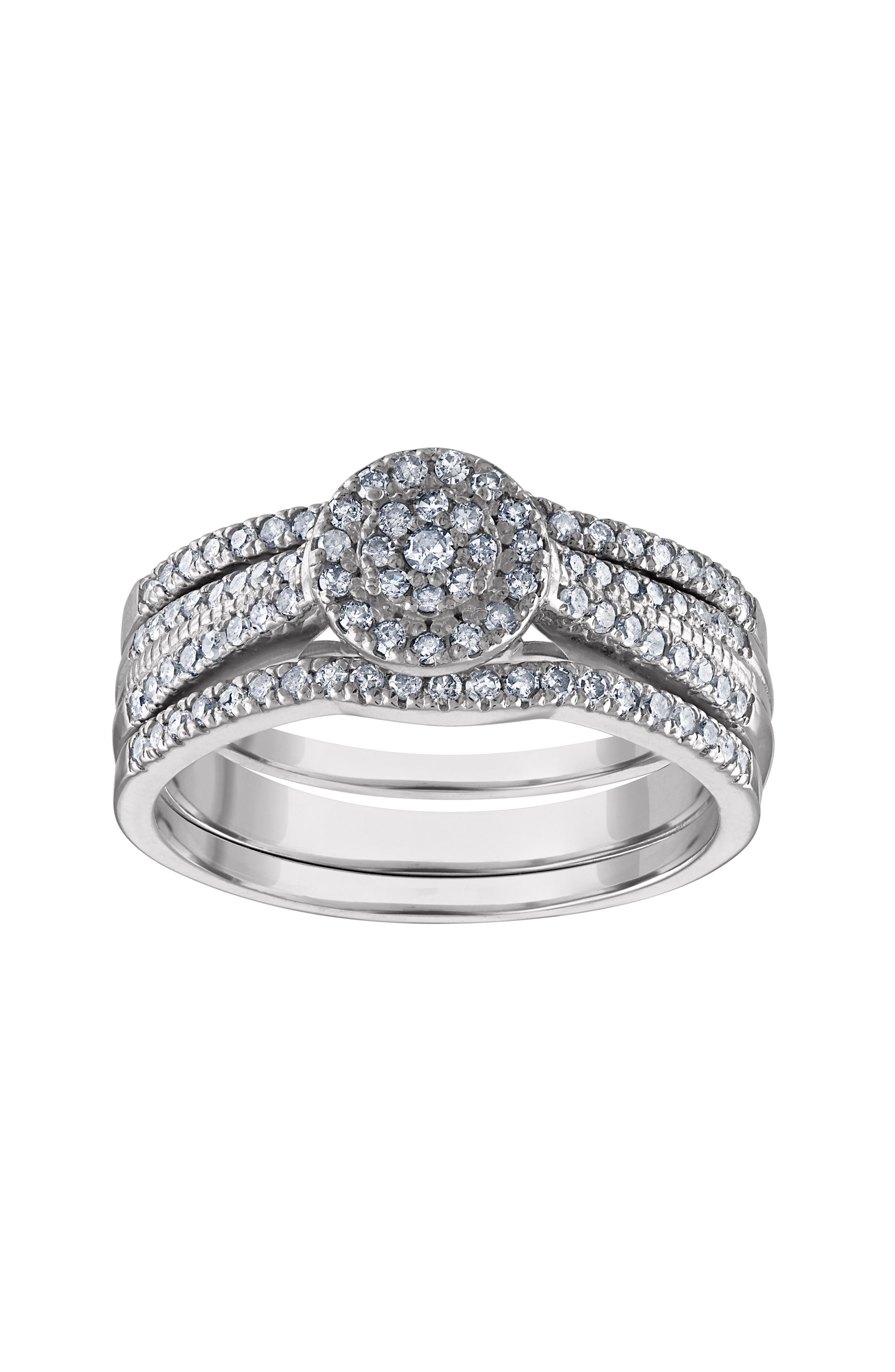 FZN Sterling Silver Diamond Bridal Ring - 0.5ct. | Nordstromrack