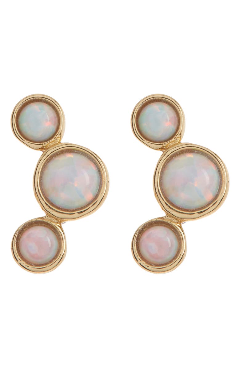 Argento Vivo Sterling Silver Gold Plated Sterling Silver Tri Stone ...
