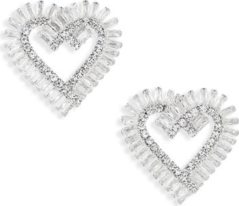 Tasha Cubic Zirconia & Crystal Heart Stud Earrings | Nordstromrack