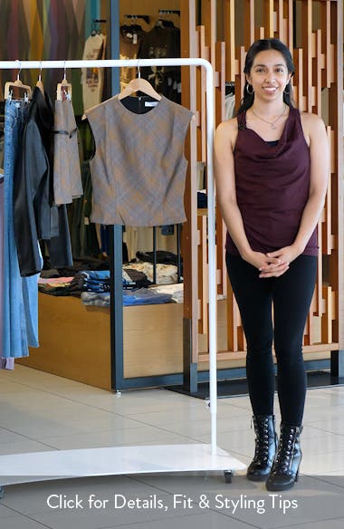 MANGO Melo Plaid Top | Nordstromrack