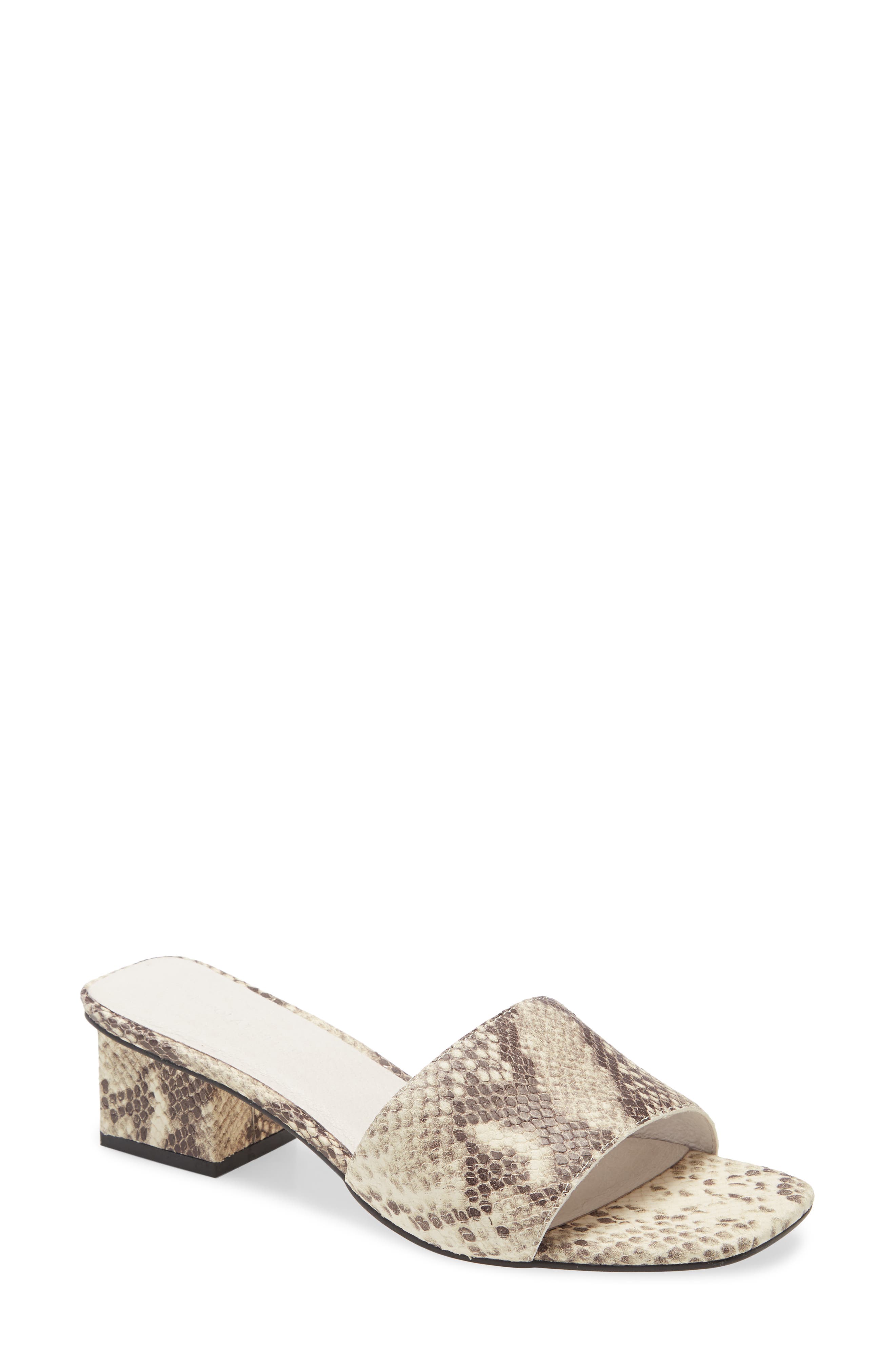 Chocolat Blu Cali Snake Embossed Slide Sandal (Women) | Nordstromrack