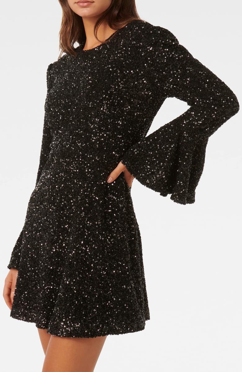 Ever New Lizzy Sequin Long Sleeve Cocktail Minidress | Nordstromrack