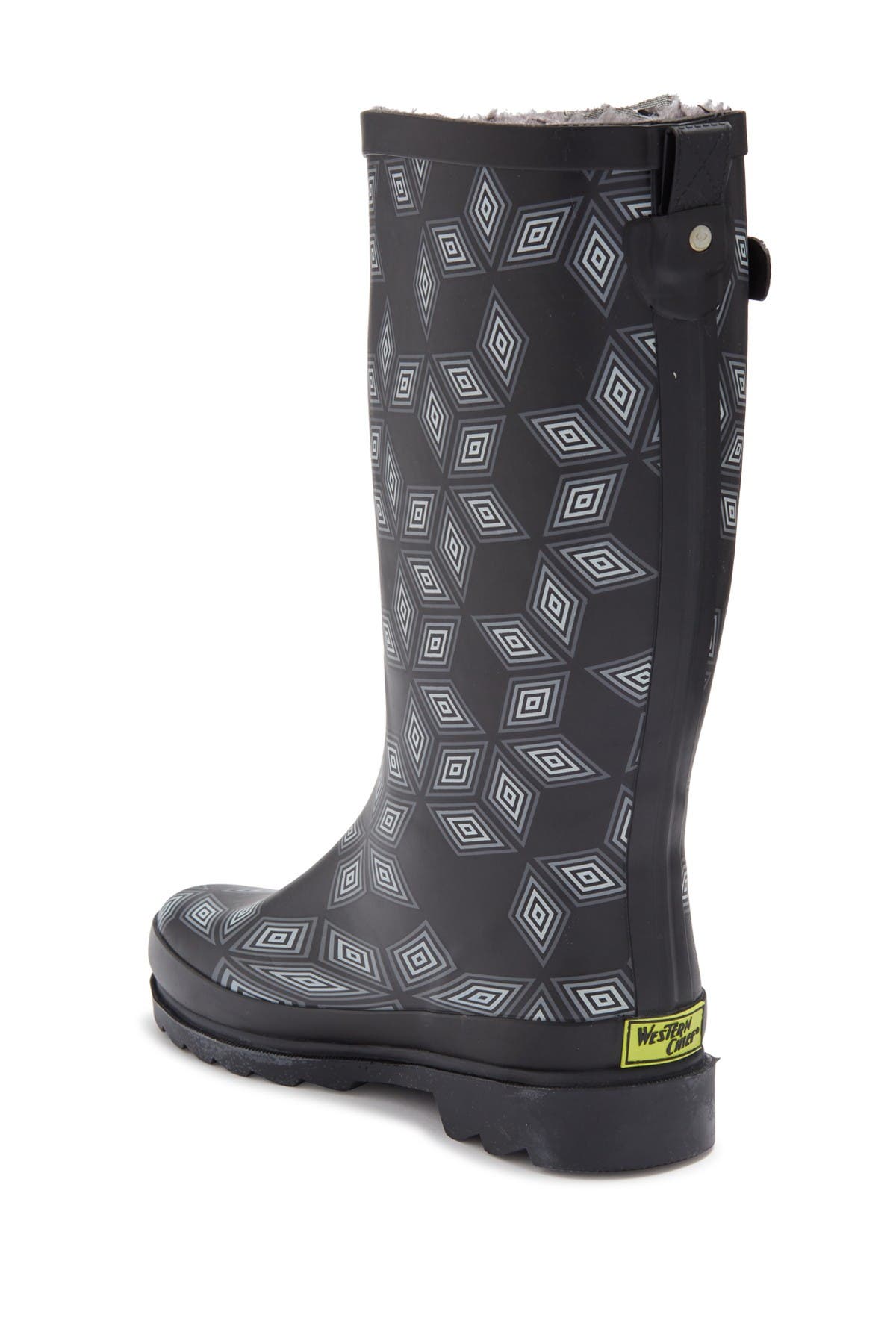 Western Chief Cubique Printed Faux Fur Lined Rain Boot | Nordstromrack