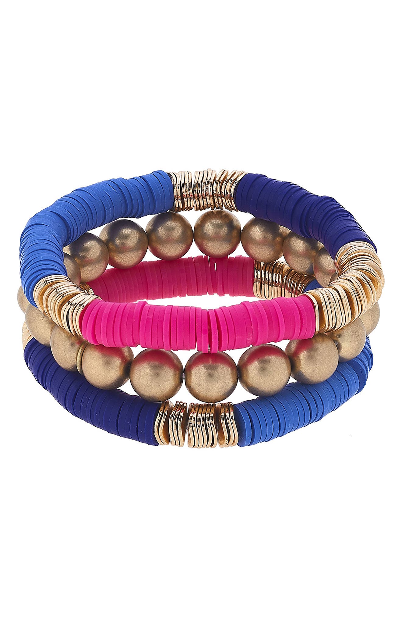 Canvas Jewelry Emberly Set of 3 Beaded Stacking Bracelets | Nordstrom