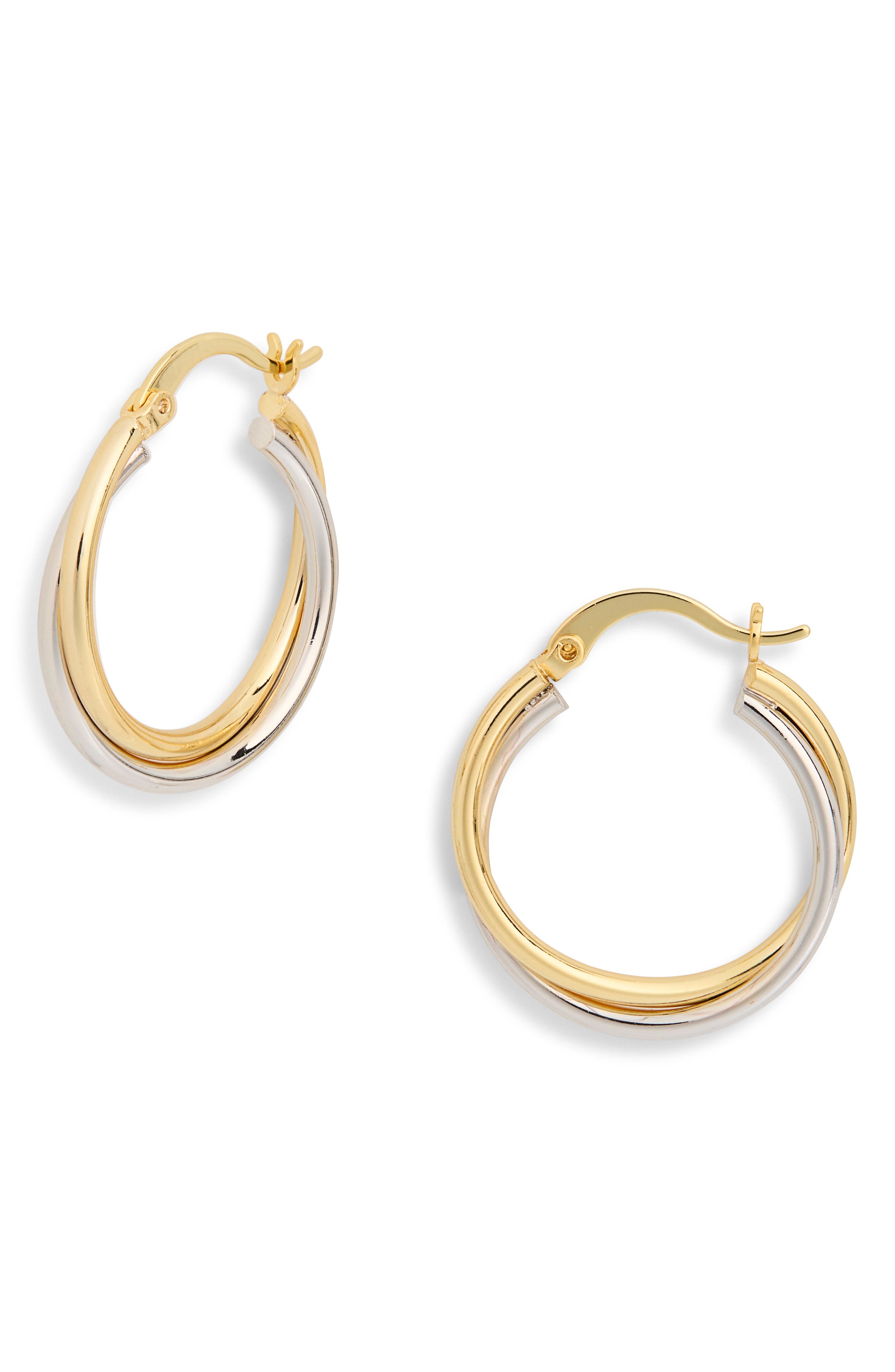 NORDSTROM RACK Demi Fine Two-Tone Hoop Earrings | Nordstromrack