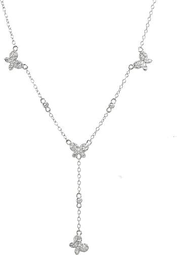 SAVVY CIE JEWELS Sterling Silver Butterfly Y Necklace | Nordstromrack