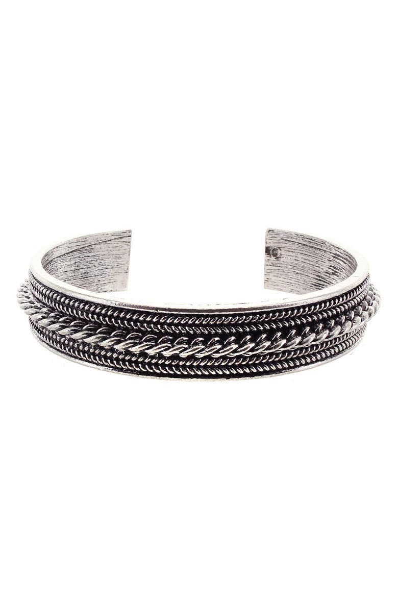 OLIVIA WELLES Mixed Texture Cuff Bracelet | Nordstromrack