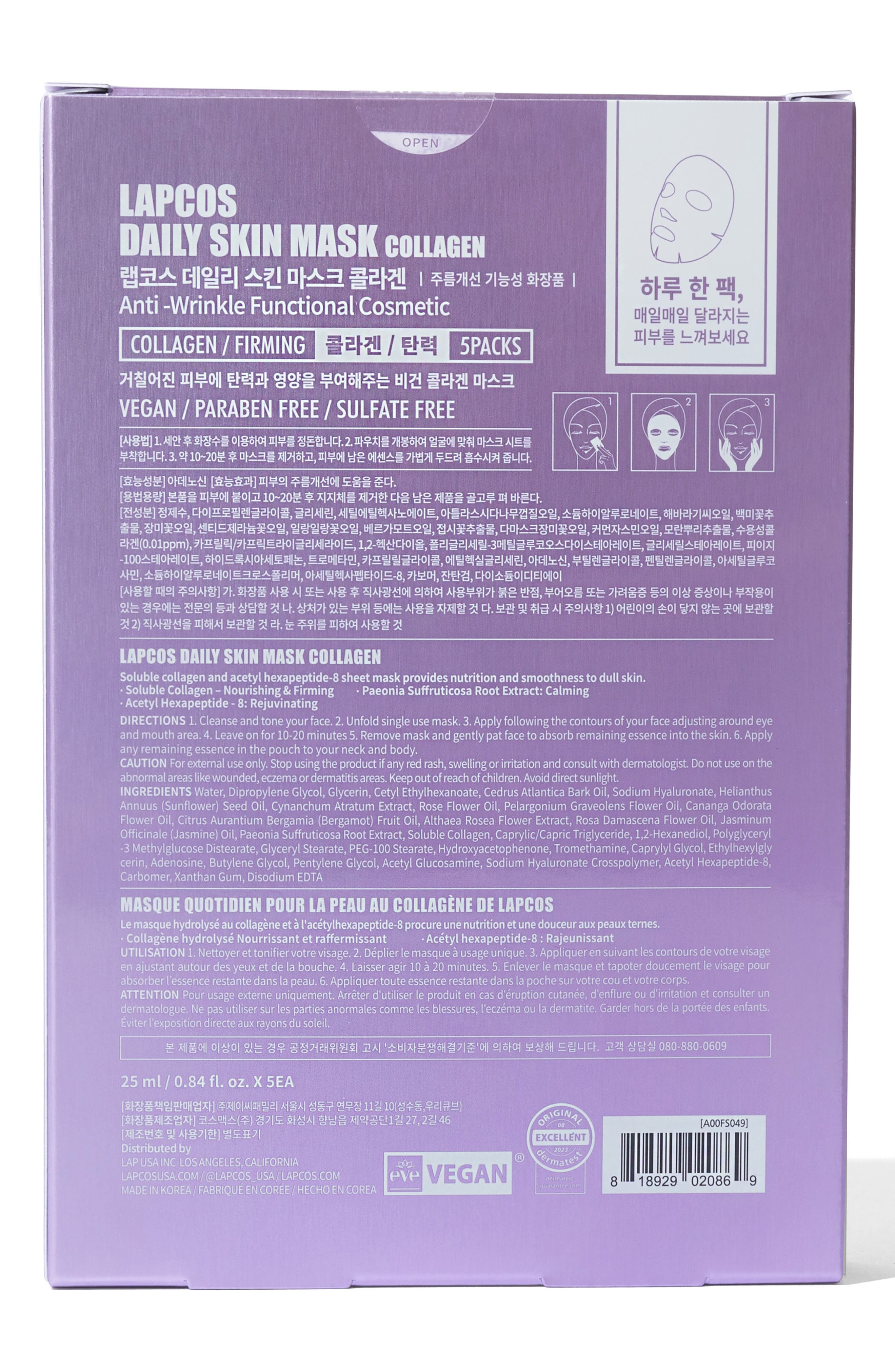 LAPCOS Collagen Firming Sheet Mask | Nordstromrack