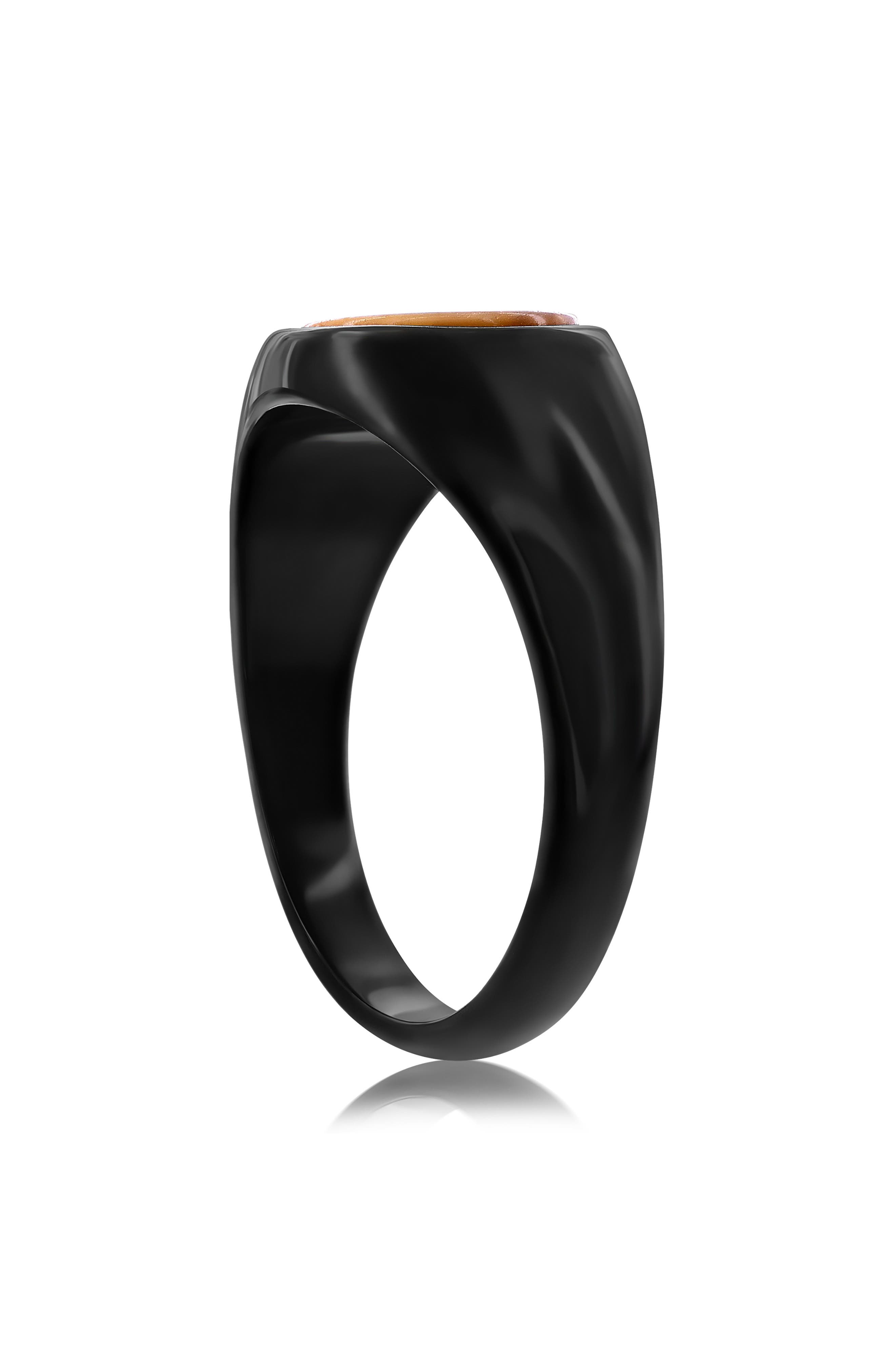 Metallo Men's Inlay Signet Ring | Nordstromrack