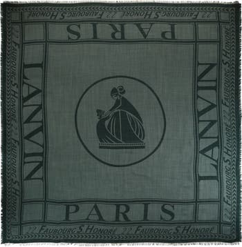 Lanvin Logo Wool Square Scarf | Nordstromrack