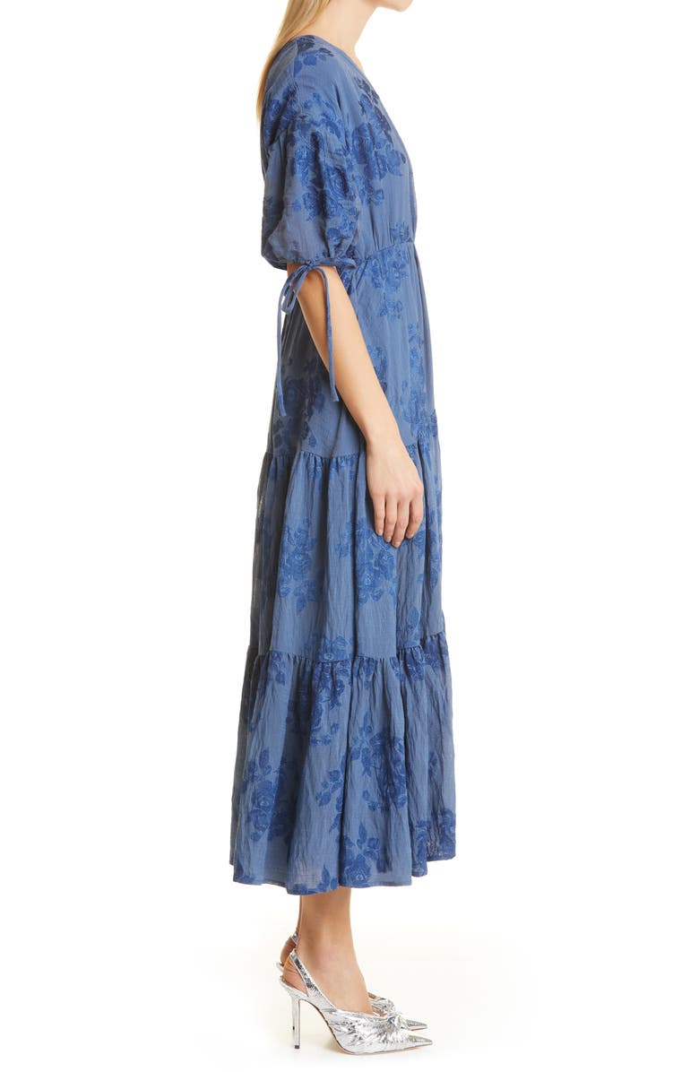 Ted Baker London Zilda Floral Puff Sleeve Faux Wrap Midi Dress ...