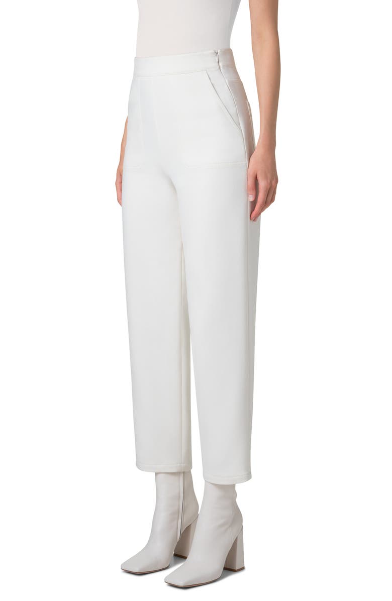Akris Flynn High Waist Stretch Cotton Double Face Ankle Pants ...
